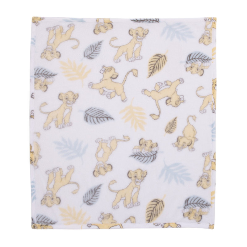 Disney NoJo Disney Lion King Super Soft Simba Leaves French Fiber Baby Blanket & Reviews | Wayfair